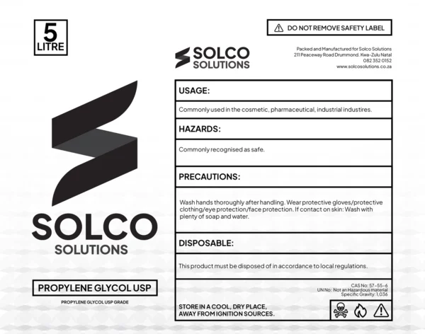 Propylene Glycol USP - Solco Solutions